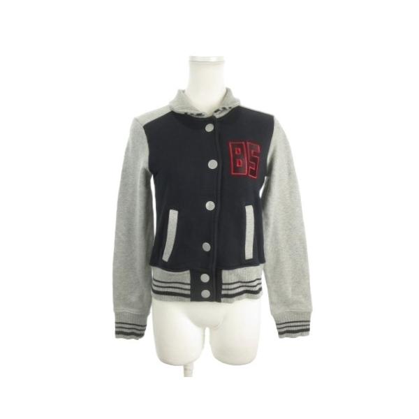 トミー TOMMY jeans ジャケット スウェットブルゾン XS グレー 紺 ネイビー 長袖 リブ襟 胸元ロゴ /AO11 ■ECC001 レディース【ブランド】トミー TOMMY【表記サイズ】XS【実寸サイズ】肩幅：35cm　身幅：4...