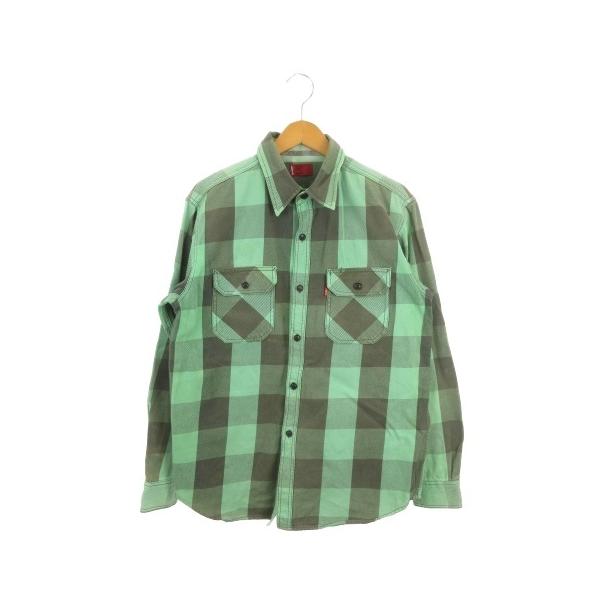 リーバイス レッドタブ Levi's RED TAB シャツ L 緑 グリーン チェック柄 長袖 レギュラーカラー /MN39 ■ECC001 メンズ【ブランド】リーバイス レッドタブ Levi's RED TAB【表記サイズ】L【実寸サイ...