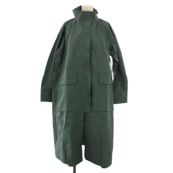 エスパスデカルマ espace de calma スタンドカラーコート ロング ジップアップ 9 緑 /BM ■GY60 レディース【表記サイズ】9【実寸サイズ】身幅：63.5cm　着丈：107.5cm　ゆき丈：78cm　　【素材】ポリエス...