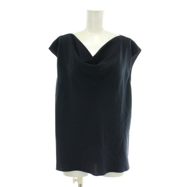 セオリー Theory 24SS POWDER CREPE SS COWL TOP ノースリーブ ブラウス プルオーバー カットソー 01-4208204 L 紺 ネイビー【ブランド】セオリー Theory【表記サイズ】L【実寸サイズ】身幅...