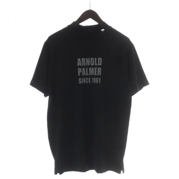 アーノルドパーマー Arnold Palmer GOLF ゴルフ Tシャツ トップス L 黒 ブラック ロゴプリント ハイネック モックネック 半袖 /GR【ブランド】アーノルドパーマー Arnold Palmer【表記サイズ】L【実寸サイ...