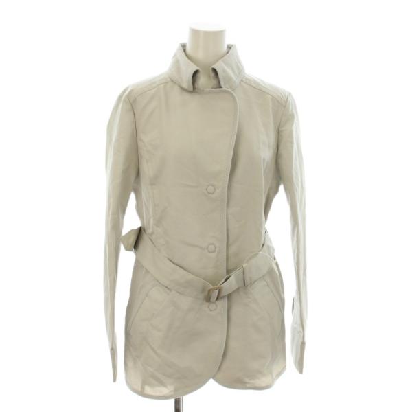 未使用品 エンスウィート レナウン ensuite トレンチコート ショート丈 2 ベージュ スタンドカラー 長袖 ベルト付き /LP ■GY60【ブランド】エンスウィート レナウン ensuite【表記サイズ】2【実寸サイズ】肩幅：39c...