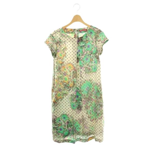 セタイチロウ seta ichiro ワンピース 半袖 花柄 総柄 38 アイボリー マルチカラー /ES ■ECB001 レディース【ブランド】セタイチロウ seta ichiro【表記サイズ】38【実寸サイズ】肩幅：41cm　身幅：46...