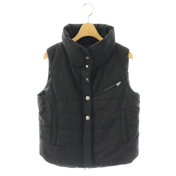 3.6.5 jours 中綿ベスト 38 ブラック /ES ■ECB001 レディース【表記サイズ】38【実寸サイズ】身幅：49cm　着丈：57cm　　【素材】本体：綿、ナイロン　中綿：ポリエステル　裏地：ポリエステル【色】ブラック【状態】...