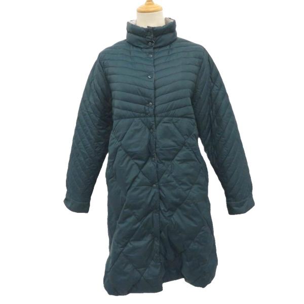 アンリック オー ブルー AN LIC AU BLUE ダウンコート 上着 ロング丈 13 モスグリーン スタンドカラー /SM47 ■ECB001 レディース【表記サイズ】13【実寸サイズ】肩幅：39cm　身幅：50cm　袖丈：58cm　...