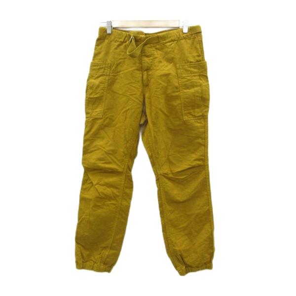 スペルバウンド SPELLBOUND ジョガーパンツ アンクル丈 30 マスタードイエロー リネン混 麻 無地 /SY20 ■ECB001 メンズ【ブランド】スペルバウンド SPELLBOUND【表記サイズ】30インチ【実寸サイズ】ウエスト...