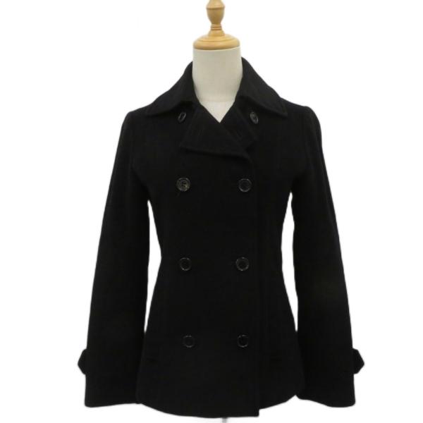 アイン・シュリット 1EINS SCHRITT ピーコート Pコート ミドル丈 38 黒 ブラック /SM95 ■ECB001 レディース【表記サイズ】38【実寸サイズ】肩幅：39cm　身幅：42cm　袖丈：58cm　着丈：62cm　　【素...