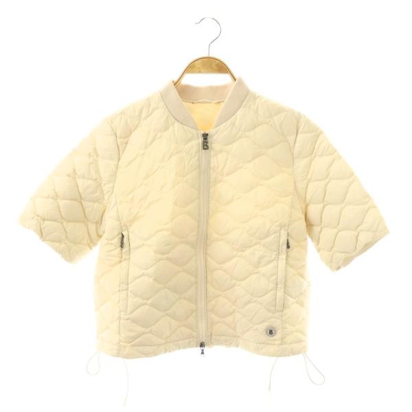 ボグナー BOGNER 半袖ダウンジャケット 上着 ダウン フェザー S アイボリー /OK ■ECB001 レディース【表記サイズ】S【実寸サイズ】肩幅：40cm　身幅：50cm　着丈：52cm　袖丈：26cm　　【素材】ポリエステル ポ...