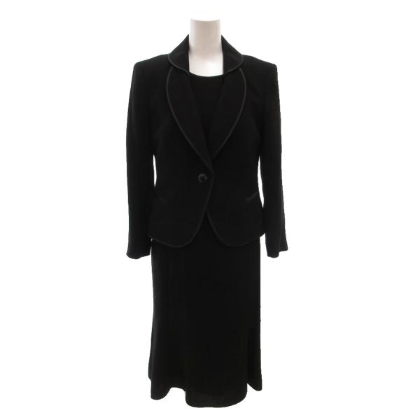 ニナリッチ NINA RICCI セットアップ フォーマル ジャケット ワンピース ロング 7AR 黒 ブラック /FF ■ECB001 レディース【ブランド】ニナリッチ NINA RICCI【表記サイズ】7AR【実寸サイズ】肩幅：37cm...