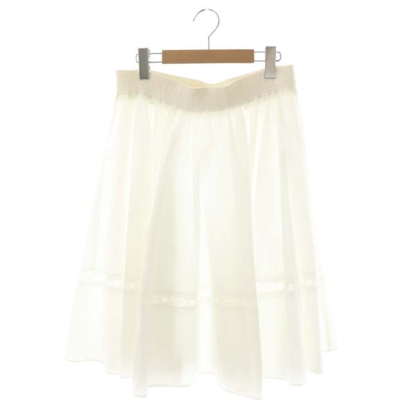 マルコモード partners please by malco modes フレアスカート ギャザー M ホワイト /ES ■ECB001 レディース【表記サイズ】M【実寸サイズ】ウエスト：72〜cm　ヒップ：約135cm　スカート丈：61...