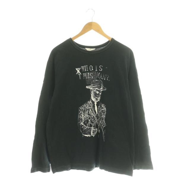 ジャン＝ミシェル・バスキア Jean Michel Basquiat Tシャツ カットソー プリント L ブラック /DF ■ECB001 メンズ【表記サイズ】L【実寸サイズ】肩幅：48cm　身幅：50cm　着丈：68.5cm　袖丈：60c...
