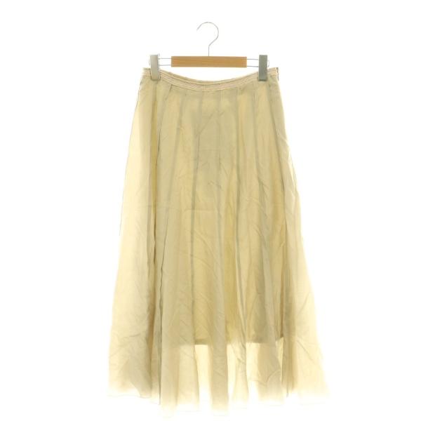 ハーモニカ HARMONICA フレアスカート ロング M ベージュ /DF ■ECB001 レディース【表記サイズ】M【実寸サイズ】ウエスト：65cm　ヒップ：78.5cm　スカート丈：96cm　　【素材】表地 キュプラ、綿　裏地 ポリエ...