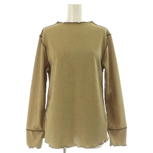 未使用品 リュミエ Lumier 長袖カットソー ワッシャー M ベージュ /MY ■OS ■ECB001 レディース【表記サイズ】M【実寸サイズ】肩幅：39cm　身幅：44cm　着丈：60cm　袖丈：58cm　　【素材】ポリエステル ポリ...