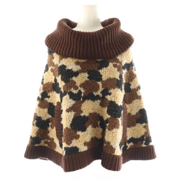 シンシアローリー CYNTHIA ROWLEY ポンチョ ニット 2 ブラウン マルチカラー /ES ■ECC001 レディース【ブランド】シンシアローリー CYNTHIA ROWLEY【表記サイズ】2【実寸サイズ】着丈52cm　ゆき丈60...