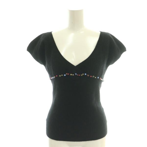 シンシアローリー CYNTHIA ROWLEY ビジューニット セーター プルオーバー カシュクール 2 ブラック /CX ■ECC001 レディース【ブランド】シンシアローリー CYNTHIA ROWLEY【表記サイズ】2【実寸サイズ】身...