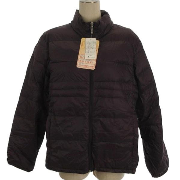 BASIC LAND ダウンジャケット パープル 2L ■ECD001 レディース【表記サイズ】2L【実寸サイズ】肩幅：43cm　身幅：53cm　着丈：65cm　袖丈：60cm　　【素材】ナイロン 　詰物　ダウン90％　フェザー10％【色】...