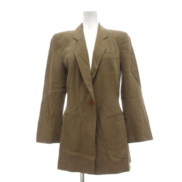 マーニ MANI ヴィンテージ テーラードジャケット シングル 40 ウール ブラウン 1B /SX ■ECD001 レディース【ブランド】マーニ MANI【表記サイズ】40【実寸サイズ】肩幅：40cm　身幅：46cm　袖丈：56cm　着丈...