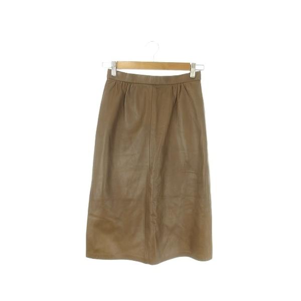 シャルル ジョルダン CHARLES JOURDAN レザースカート 40 茶 ブラウン タイトシルエット /AO40 ■ECD001 レディース【ブランド】シャルル ジョルダン CHARLES JOURDAN【表記サイズ】40【実寸サイズ...
