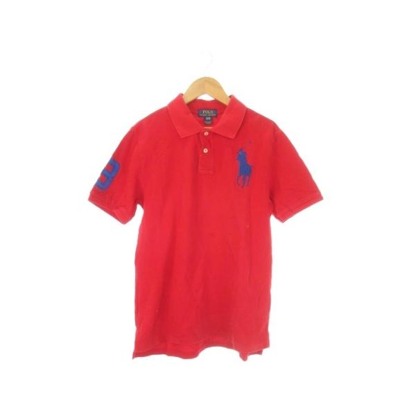 ポロ ラルフローレン POLO RALPH LAUREN ポロシャツ 子ども服（男の子用） L 14-16 赤 レッド 半袖 ロゴ刺繍 数字アップリケ /CK31【ブランド】ポロ ラルフローレン POLO RALPH LAUREN【表記サイ...