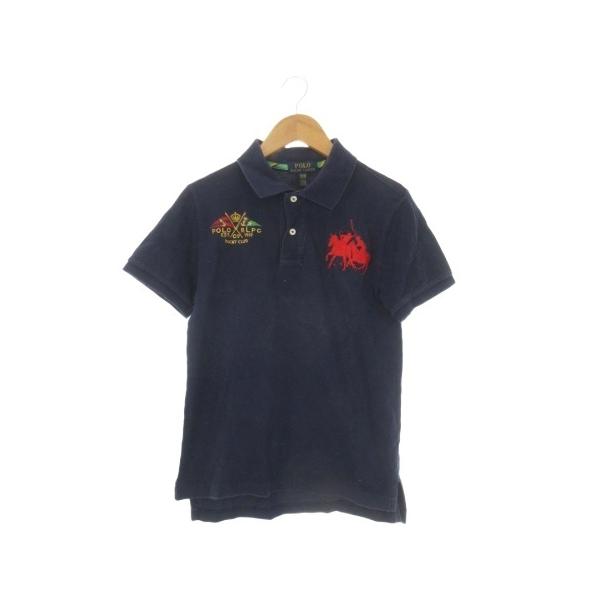 ポロ ラルフローレン POLO RALPH LAUREN ポロシャツ 子ども服（男の子用） L 14-16 紺 ネイビー 半袖 ポロ襟 ロゴ刺繍 /CK30 ■ECD001【ブランド】ポロ ラルフローレン POLO RALPH LAUREN...