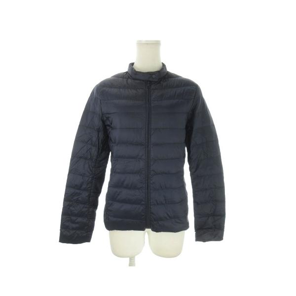 ユニクロ UNIQLO × イネス INES DELA FRESSANGE ダウンジャケット 上着 M 紺 ネイビー スタンドカラー 長袖 キルティング /AO15【ブランド】ユニクロ UNIQLO【表記サイズ】M【実寸サイズ】肩幅：38c...