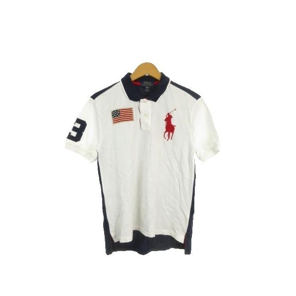 ポロ ラルフローレン POLO RALPH LAUREN ポロシャツ 子ども服（男の子用） 160/80 白 ホワイト 紺 ネイビー 半袖 ビッグポニー【ブランド】ポロ ラルフローレン POLO RALPH LAUREN【表記サイズ】L 1...