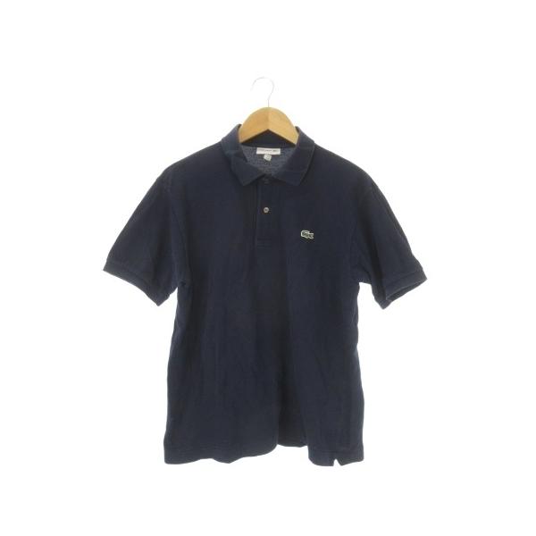 ラコステ LACOSTE ポロシャツ 鹿の子 半袖 ロゴ ワニ 4 紺 ネイビー /CK10 ■ECD001 メンズ【ブランド】ラコステ LACOSTE【表記サイズ】4Classic FIT【実寸サイズ】肩幅：47cm　身幅：50cm　袖丈...