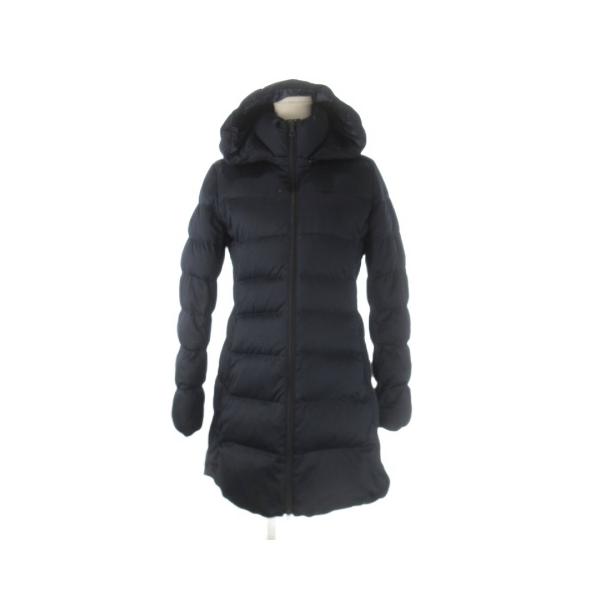 ユニクロ UNIQLO ダウンコート ロング丈 フーディ M 紺 ネイビー /CK12 ■ECD001 レディース【ブランド】ユニクロ UNIQLO【表記サイズ】M【実寸サイズ】肩幅：39cm　身幅：45cm　袖丈：61.5cm　着丈：78...