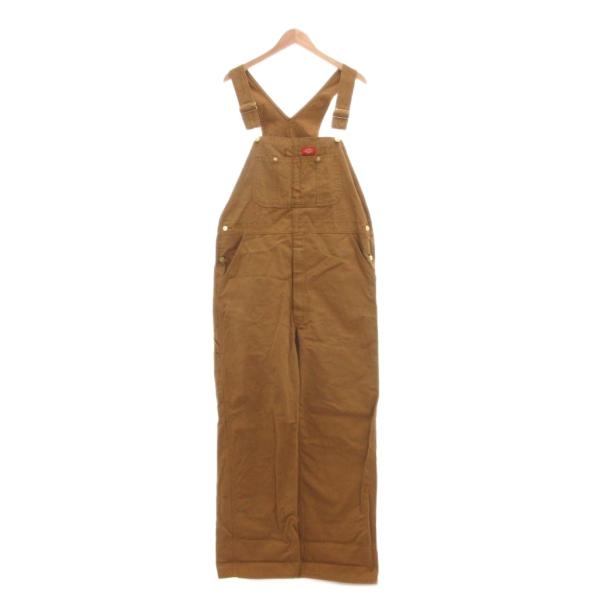 ディッキーズ Dickies ビブオーバーオール ダック生地 ロング丈 36×32 茶 ブラウン 無地 /ML ■ECD001 メンズ【ブランド】ディッキーズ Dickies【表記サイズ】36×32【実寸サイズ】腰から胸当て：27cm　ウエ...