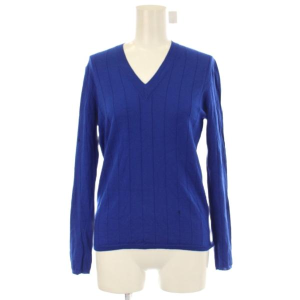 アイシービー iCB ニット セーター ウール S 青 ブルー Vネック 長袖 リブ編み /LP ■GY58 レディース【ブランド】アイシービー iCB【表記サイズ】S【実寸サイズ】肩幅：35cm　身幅：37cm　着丈：56cm　袖丈：55...