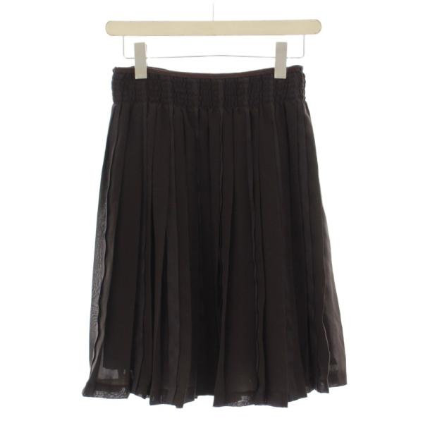 トゥービーシック TO BE CHIC プリーツスカート ひざ丈 38 茶 ブラウン シャーリングウエスト /LP ■GY58 レディース【ブランド】トゥービーシック TO BE CHIC【表記サイズ】38【実寸サイズ】ウエスト：60cm　...