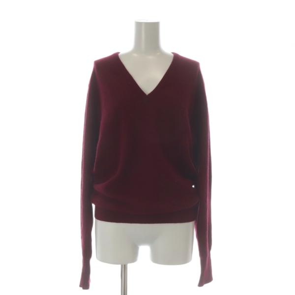ザ スコッチ ハウス The Scotch House ニット セーター カシミヤ 38 赤 ワインレッド エンジ Vネック 無地 長袖 /GR ■GY58 レディース【ブランド】ザ スコッチ ハウス The Scotch House【表記...