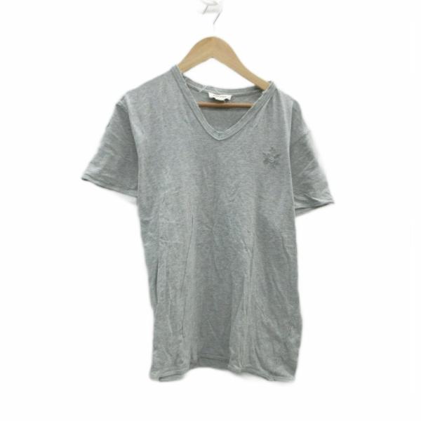 ディーゼル DIESEL Tシャツ カットソー M グレー Vネック 半袖 ダメージ加工 /YS32 ■ECC001 レディース【ブランド】ディーゼル DIESEL【表記サイズ】M【実寸サイズ】肩幅：42cm　身幅：48cm　着丈：58cm...