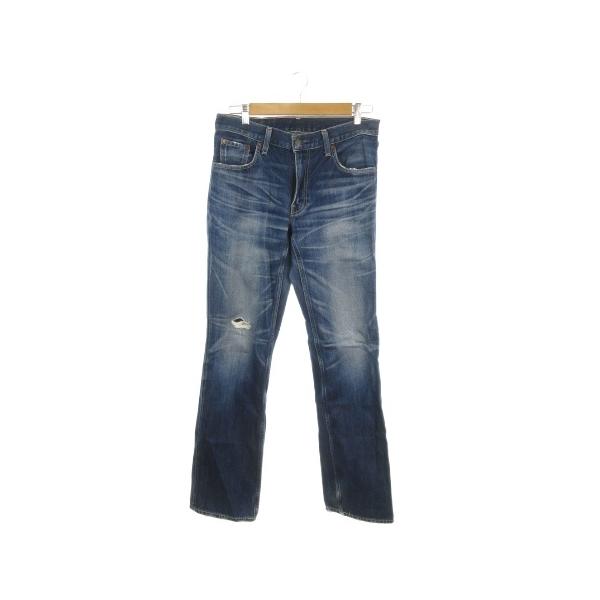 リーバイス Levi's 502 デニムパンツ ジーンズ ストレート W31 L33 青 ブルー ウォッシュ加工 ダメージ加工 /MN28 ■ECC001 メンズ【ブランド】リーバイス Levi's【表記サイズ】W31 L33【実寸サイズ】...