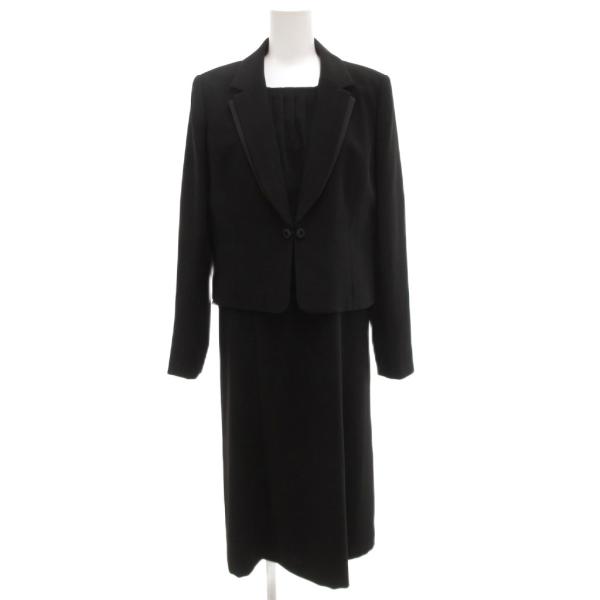 ユミカツラ YUMI KATSURA セットアップ ブラックフォーマル ノーカラージャケット ワンピース マキシ ロング 13AR 黒 ブラック【ブランド】ユミカツラ YUMI KATSURA【表記サイズ】13AR【実寸サイズ】肩幅：40c...