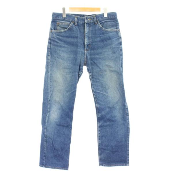 リー LEE デニム ジーンズ 33X32 青 ブルー ストレートフィット /GP ■ECD001 メンズ【ブランド】リー LEE【表記サイズ】33X32【実寸サイズ】ウエスト：82cm　もも幅：27cm　裾幅：21cm　股上：30cm　股...