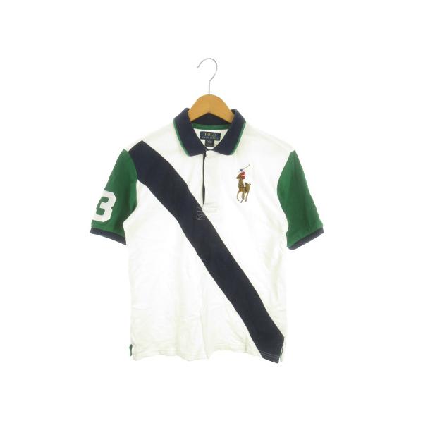 ポロ ラルフローレン POLO RALPH LAUREN ポロシャツ 半袖 男の子 L 14-16 白 ホワイト ビッグポニー No.3 比翼 /MN27 ■ECD001 キッズ【ブランド】ポロ ラルフローレン POLO RALPH LAU...