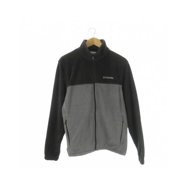 コロンビア Columbia フリースジャケット アウトドア スタンドカラー 配色 ロゴ M グレー 黒 ブラック /CK6 ■ECD001 メンズ【ブランド】コロンビア Columbia【表記サイズ】M【実寸サイズ】肩幅：45cm　身幅：...