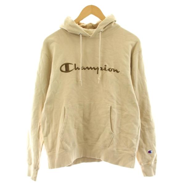 チャンピオン CHAMPION パーカー プルオーバー 長袖 スウエット地 ロゴ刺繍 L ベージュ C8-U103R /KU ■ECD001 メンズ【ブランド】チャンピオン CHAMPION【表記サイズ】L【実寸サイズ】肩幅：47cm　身幅...