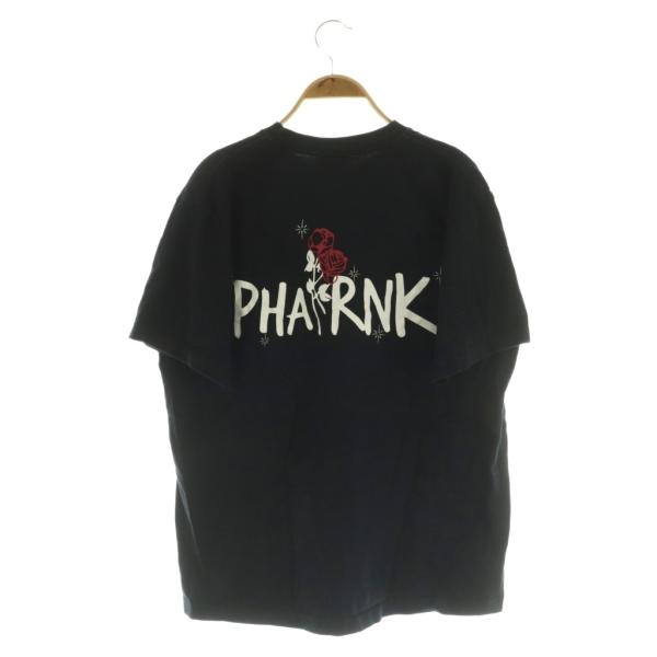 ファットランク PHATRNK バックプリントTシャツ ロゴ 半袖 L ブラック /MY ■OS ■ECD001 メンズ【表記サイズ】L【実寸サイズ】身幅：53cm　着丈：64cm　ゆき丈：43cm　　【素材】綿【色】ブラック【状態】色あせ...