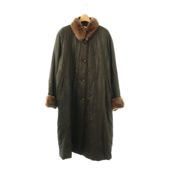 バルマン BALMAIN コート ロング ファー 11AR ブラウン /DO ■ECD001 レディース【ブランド】バルマン BALMAIN【表記サイズ】11AR【実寸サイズ】肩幅：37cm　身幅：52cm　着丈：116cm　袖丈：68cm...