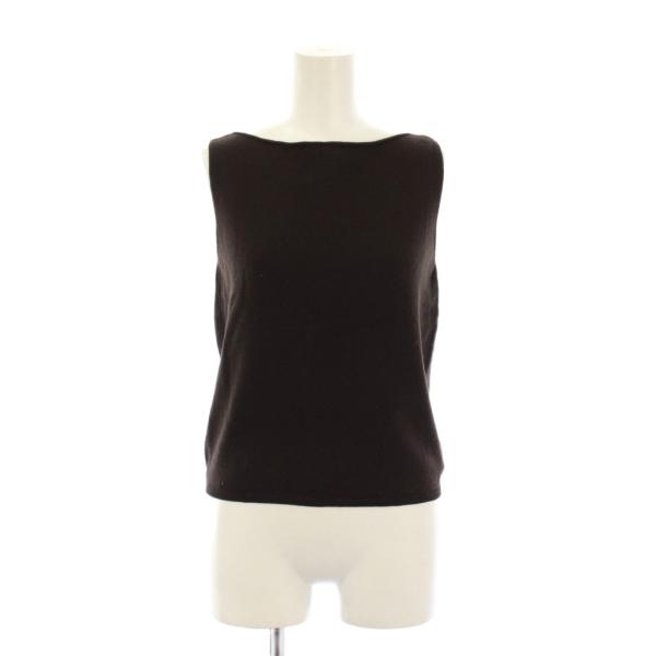 ジェニー GENNY ニット セーター ウール F 茶 ブラウン ノースリーブ ボートネック 無地 /BB ■ECC001 レディース【ブランド】ジェニー GENNY【表記サイズ】F【実寸サイズ】身幅：39cm　総丈：48cm　　【素材】毛...