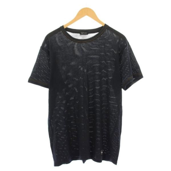 エムシーエム MCM Tシャツ 紺 ネイビー メッシュ クルーネック 半袖 ワンカラー /BB ■ECC001 メンズ【ブランド】エムシーエム MCM【表記サイズ】品質表示が消えているため、判りかねます【実寸サイズ】肩幅：50cm　身幅：5...