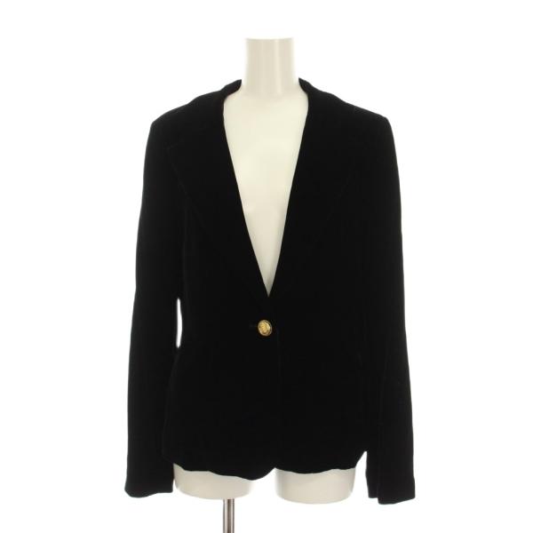 ダーマコレクション dama collection テーラードジャケット ベロア シルク混 アウター 9AR 黒 ブラック 長袖 13016-03870 /YM ■ECC001【ブランド】ダーマコレクション dama collection【...