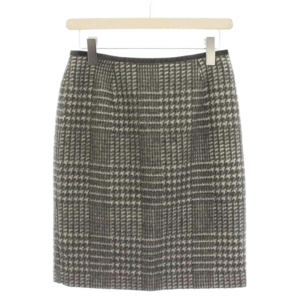 エムプルミエ ブラック M-Premier BLACK タイトスカート ミニ グレンチェック ウール 38 グレー C418-023 /YM ■ECC001 レディース【ブランド】エムプルミエ ブラック M-Premier BLACK【表記...