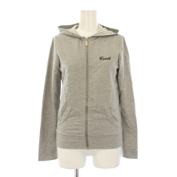 セシルマクビー CECIL McBEE パーカー 長袖 ジップアップ グレー /KH ■ECC001 レディース【ブランド】セシルマクビー CECIL McBEE【表記サイズ】サイズ表記なし実寸サイズをご参考下さい【実寸サイズ】肩幅：35c...