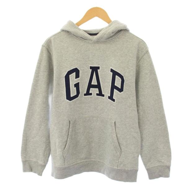 ギャップキッズ GAP KIDS プルオーバーパーカー スウェット 160cm グレー 裏起毛 ロゴ ストレッチ /BB ■ECC001 キッズ【ブランド】ギャップキッズ GAP KIDS【表記サイズ】160cm【実寸サイズ】肩幅：46.5...