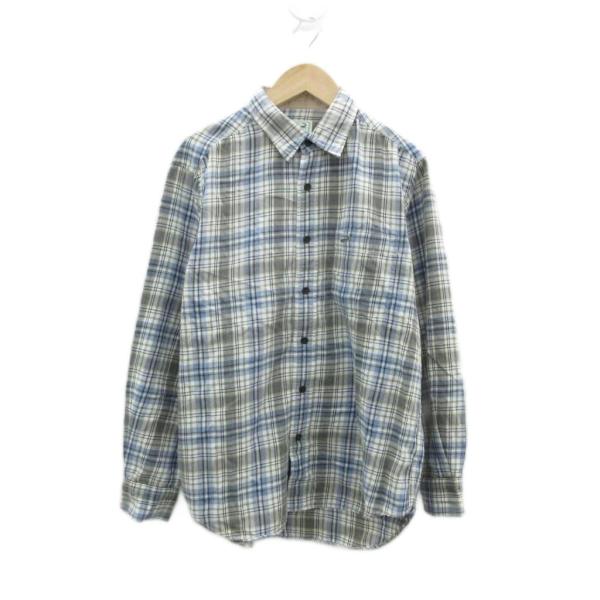 クロコダイル CROCODILE カジュアルシャツ 長袖 M グレー チェック柄 /SY43 ■ECC001 メンズ【ブランド】クロコダイル CROCODILE【表記サイズ】M【実寸サイズ】肩幅：43cm　身幅：53cm　着丈：68cm　袖...