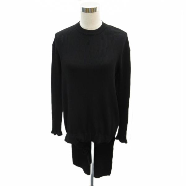 リト Rito リブニット セーター ロング丈 38 M 黒 長袖 無地 /SY4 ■ECC001 レディース【ブランド】リト Rito【表記サイズ】38（日本サイズM相当）【実寸サイズ】肩幅：45cm　身幅：49cm　袖丈：54cm　総丈...