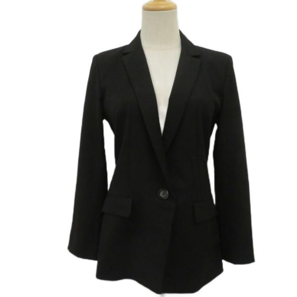 イブルース i Blues テーラードジャケット 上着 シングル 42 黒 ブラック シングル /HO49 ■ECC001 レディース【ブランド】イブルース i Blues【表記サイズ】42【実寸サイズ】肩幅：37.5cm　身幅：44.5c...